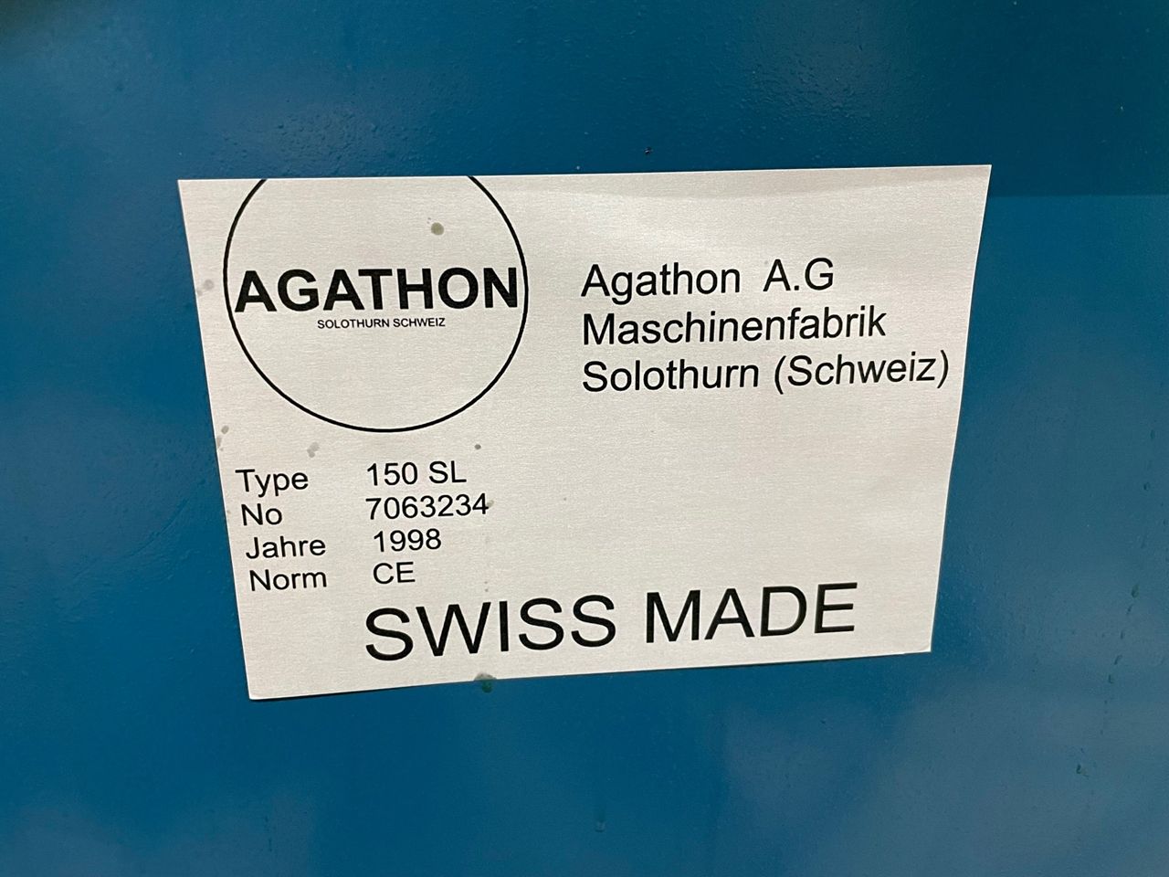 RECTIFIEUSE CENTERLESS AGATHON TYPE 150-SL – Scemama